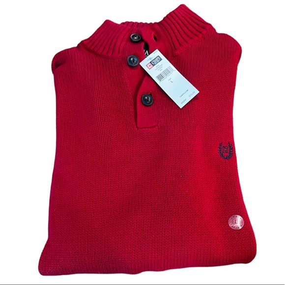 Chaps | Sweaters | New Chaps Red Button Sweater | Poshmark